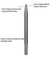China SS304 shank Diamond Engraving Bit For Making Rainbow Lines for sale