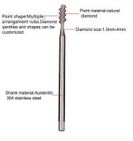 China CVD NCD Diamond Mace Points Jewelry Background Tools for sale