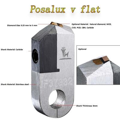 China Customized 6mm V Flat Posalux Diamond Tools for sale