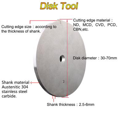 China ND CVD Diamond Faceting Tools 6.0mm Disk For CNC Ball Chain Machine for sale