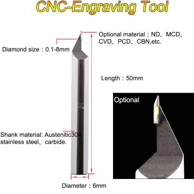 China Goldsmith Machine 8mm Diamond Cnc Engraving Mcd Tools for sale