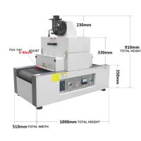 China Small UV Curing Machine Conveyor System 2KW Mercury Lamp 300mm Mesh Belt Ink Proofer Dryer for sale