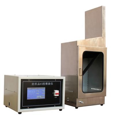 China 45 Degree Textile Fabric Combustion Flammability Testing Equipment Machine Flammability Tester for sale