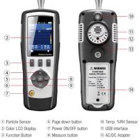 China LONROY Handheld Professional Air Laser Particle Counter Portable Air Particle Counting Instrument High Accuracy Particle Counter for sale