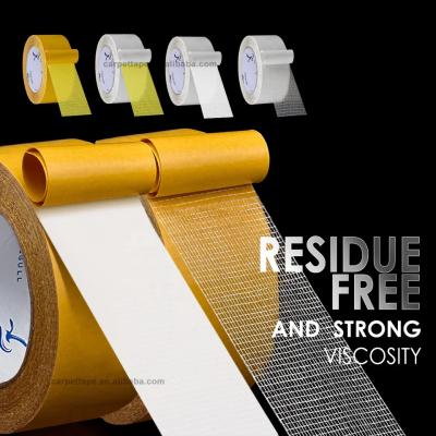 China Unique Yellow Adhesive Double Sided Carpet Tape Removable For Indoor And Outdoor Use for sale