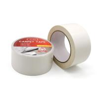 China 1-2 Inch White Fabric Cloth Dual Sided Carpet Adhesive Double Coated Carpet Tape for sale