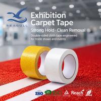 China Removable Custom Double Sided Cloth Backing Carpet Tape For Exhibition Event Floor Fixing for sale