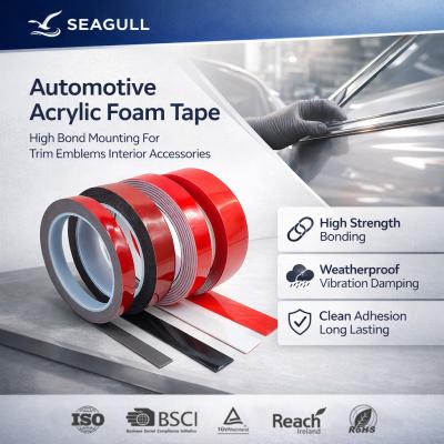 China Custom Double Sided Bonding Acrylic Foam Tape For Automotive Trim Mounting Weatherproof Fixing for sale