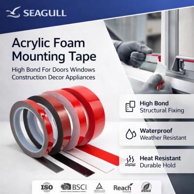 China Industrial Custom Double Sided Acrylic Foam Tape For Glass Curtain Wall Assembly Structural Bonding for sale
