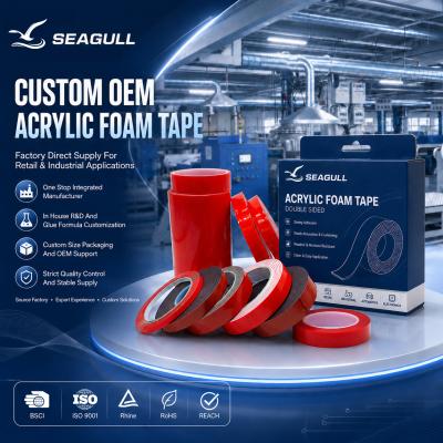 China Custom Double Sided Adhesive Acrylic Foam Tape For Appliance Component Attachment Shock Absorption for sale