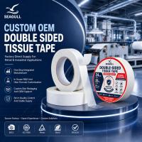 China High Tack Acrylic Adhesive Double Sided Tissue Paper Tape Roll For Laminating for sale