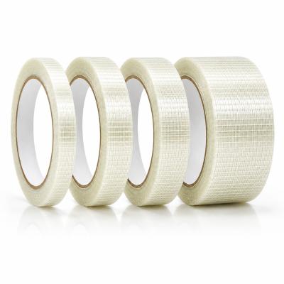 China Cross Reinforced Filament Adhesive Tape For EV Lithium Battery Cell Fixing Bundling Assembly for sale