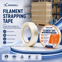 China Fiberglass Filament Tape High Tensile Strapping Tape For Heavy Duty Carton Packaging for sale