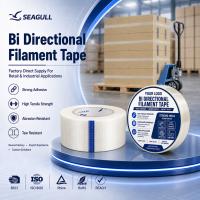 China Bi Directional  Fiberglass Reinforced Tape High Tack Filament Tape For Pallet Box for sale