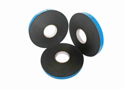 China 1mm Thick Black Double Sided PE Foam Tape With Blue Film For Car for sale