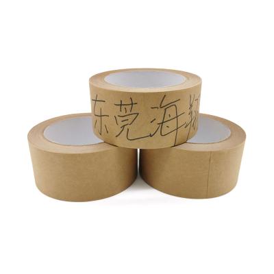 China 120mic Writable Kraft Paper Adhesive Tape For Sealing for sale