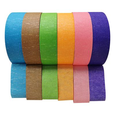 China Free Sample Single Sided Rubber Residue Free Multicolor Masking Tape for sale