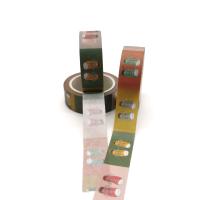 China DIY Custom Printed CMYK Gift Wrapping Taiwan Die Cut Washi Packing Paper Tape for sale
