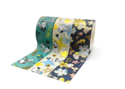 China Gift Box Package Custom Decorative Gold Foil Washi Paper Tape for christmas for sale