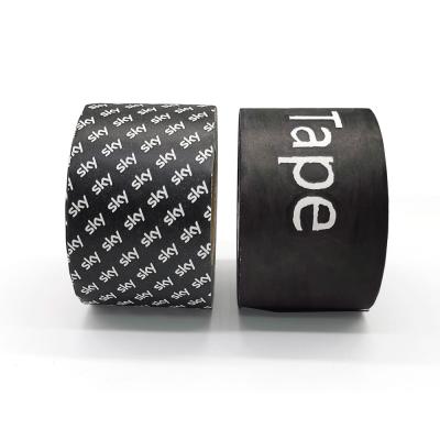 China Free Sample Single Sided Black Printable Kraft Tape For Box Sealing for sale