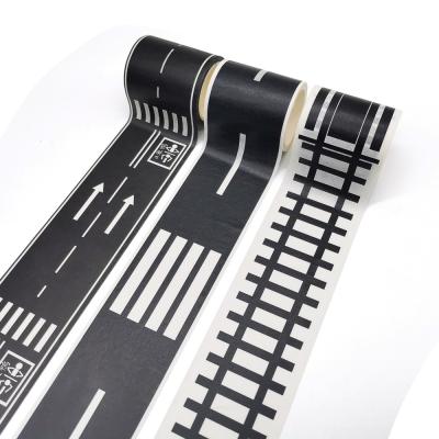 China DIY Strong Adhesive Strength Highway Road Patterned Washi Paper Tape for sale