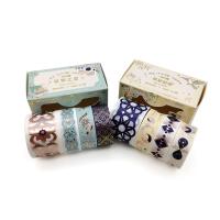 China Factory Rubber No Residue Waterproof Cute Pattern Solid Color Washi Tape for sale