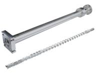 China Nitrided Single Extruder Screw Barrel 25-250mm for Blowing Film Machine for sale