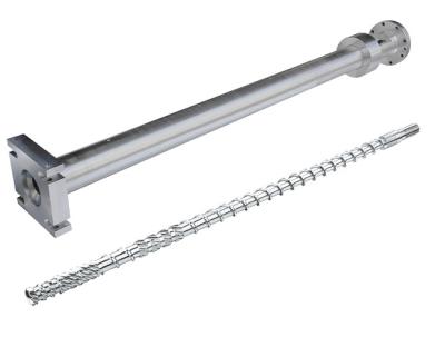China Nitrided Single Extruder Screw Barrel 25-250mm for Blowing Film Machine for sale