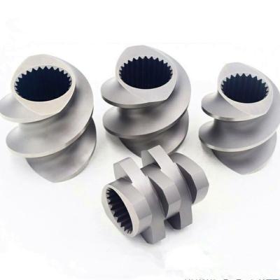 China Twin Screw Extruder Elements 38CrMoAlA Alloy Steel Bimetallic Screw Segments for Plastic Machine for sale