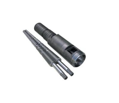 China Bimetallic Conical Twin Screw Barrel 51/105 55/110 92/188 for SPC LVT Extruder for sale