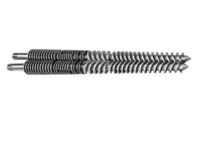 China UPVC Pipe 65/132 Conical Twin Screw Barrel With Bimetallic Layer for sale