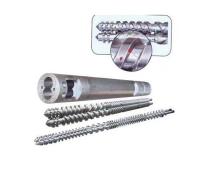 China 92/188 Conical Twin Screw Barrel for Extruder 110KW 650-900KG/H Output for sale