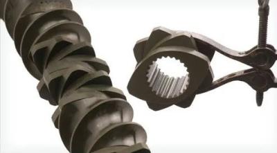 China Twin Screw Extruder Barrel & Screw Elements with 0.015mm Straightness and HV900-1000 Hardness for PVC Processing for sale