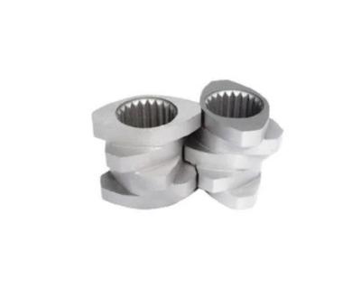 China Full Intermeshing Twin Screw Element Φ62.4mm W6Mo5Cr4V2 Corrosion Resistant Extruder Spare Part for sale