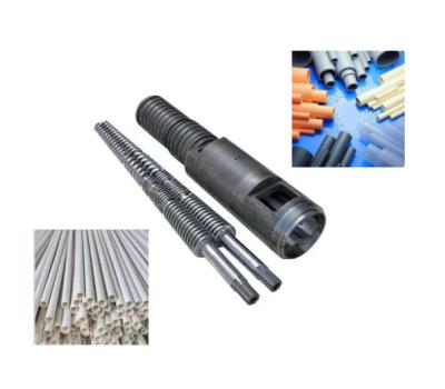 China Conical Twin Screw Barrel for PVC Extruder 80/156 65/132 55/110 50/105 for sale