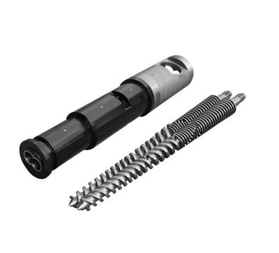 China Conical Twin Screw Barrel for PVC Pipe Extruder 80/156 65/132 55/110 for sale