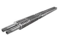 China 38CrMoAlA Alloy Steel Conical Twin Screw and Barrel for PVC WPC Profile HV900-1000 for sale
