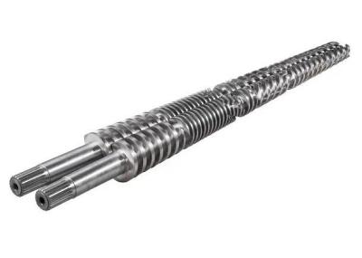 China 38CrMoAlA Alloy Steel Conical Twin Screw and Barrel for PVC WPC Profile HV900-1000 for sale