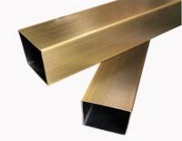 China Golden Hairline 201 304 Rectangular Square Tubes ASTM A554 for sale
