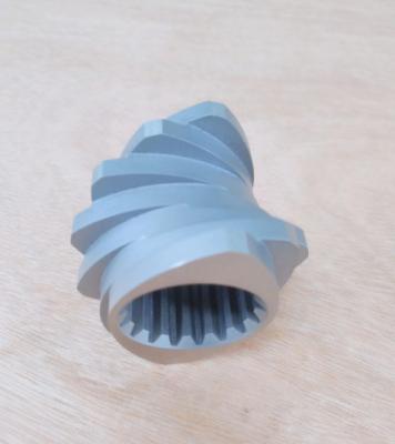 China Twin Screw Extruder Spare Parts NiCrW Alloy Screw Segments and Barrel HRC58-64 for sale