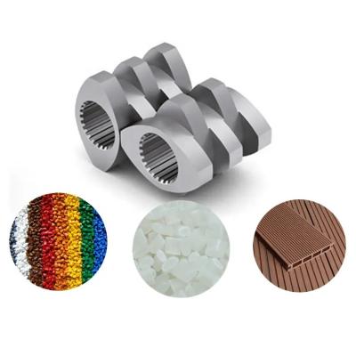 China Parallel Twin Screw Barrel for Food Extruder Co-Rotation 38CrMoAlA Nitrided HV900-1000 for sale