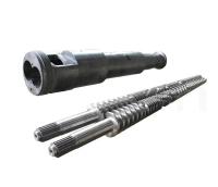 China 65/132 Conical Twin Screw Barrel For PVC Pipe Profile WPC Spc Pipe for sale