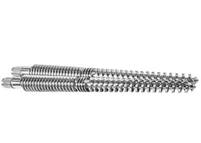 China Conical Twin Screw Barrel 65/132 80/156 92/188 Bimetallic Nitrided for Plastic Extrusion for sale