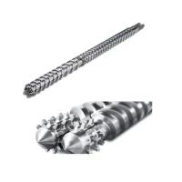 China Bimetallic Parallel Twin Screw and Barrel for PVC UPVC Plastic Extruder 38CrMoAlA for sale