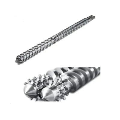 China Bimetallic Parallel Twin Screw and Barrel for PVC UPVC Plastic Extruder 38CrMoAlA for sale