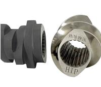 China Parallel Twin Screw Extruder Screw Elements 35mm Durable Alloy Spare Parts for sale
