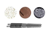 China Bimetallic Nitrided Conical Twin Extruder Screws and Barrels for WPC PVC PE Industry 35-92mm for sale