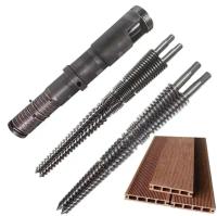 China Bimetallic Nitride Conical Twin Screws for WPC PVC PE Extruder 0.5-0.8mm Nitridation Depth for sale