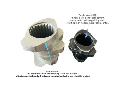 China Wear Resistance Extruder Screw Elements For Masterbatch Industry for sale