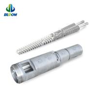 China Customized High Efficiency Conical Twin Screw and Barrel for PVC WPC Extrusion 60mm to 125mm for sale